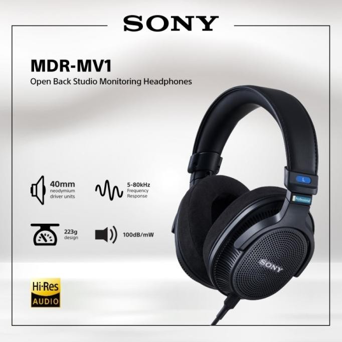 Jual Sony Mdr-Mv1 / Mdr Mv1 Open Back Studio Monitor Wired Headphones 6.3Mm New Stok | Shopee ...
