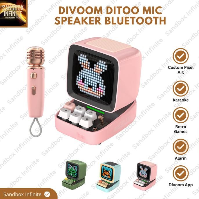 Jual Divoom Ditoo Mic Portable Bluetooth Speaker With Microphone Karaoke I Divoom With Pixel Art ...