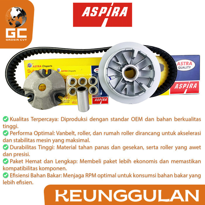 Jual Paket Kirian Rumah Roller Vanbelt Beat Scoopy Spacy Karbu 110 ...