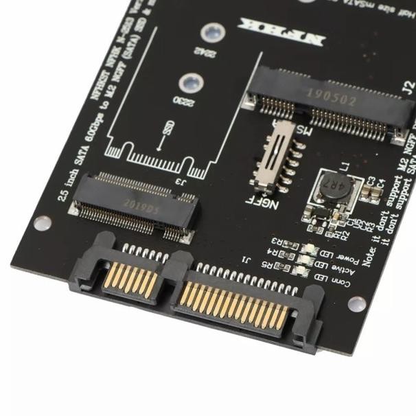 Jual Adapter Card Sata To M.2 Sata To M.Sata Ssd Converter 2 In 1 Card ...