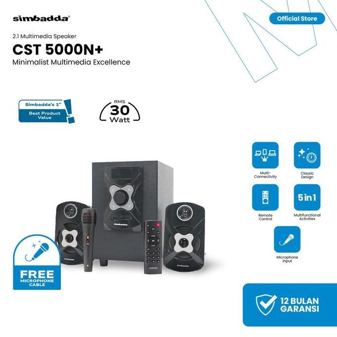 Jual CO Speaker Simbadda CST 5000 N+ - Subwoofer Bass Power | Shopee ...