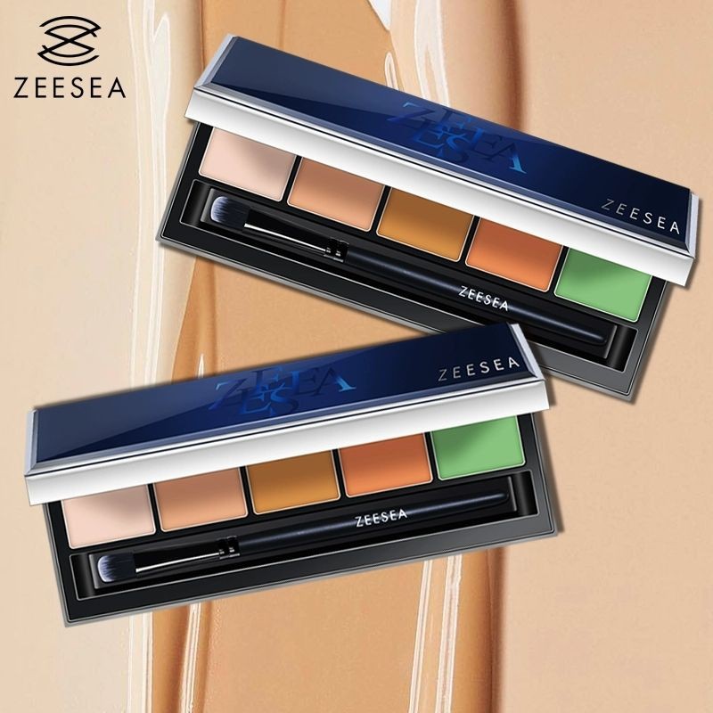 Jual Five-Color Concealer Palette for Covering Spots, Facial Acne Marks ...