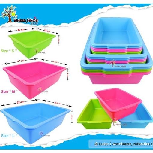 Jual Bak Segi Warna Premium Medium Besar / Bak Segi Tebal / Bak Kotak ...