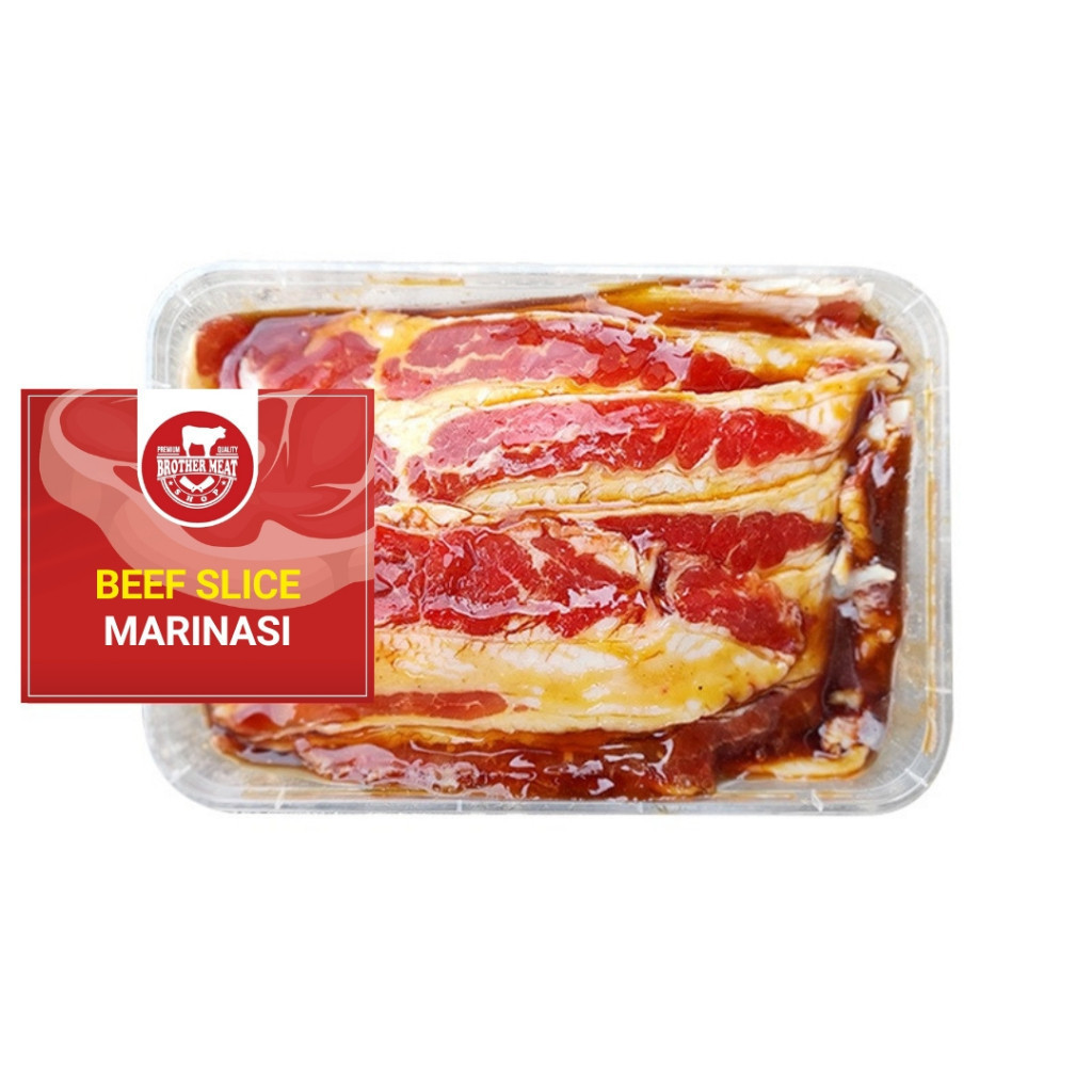Jual Beef Slice Marinasi 250gr - Brothermeatshop | Shopee Indonesia