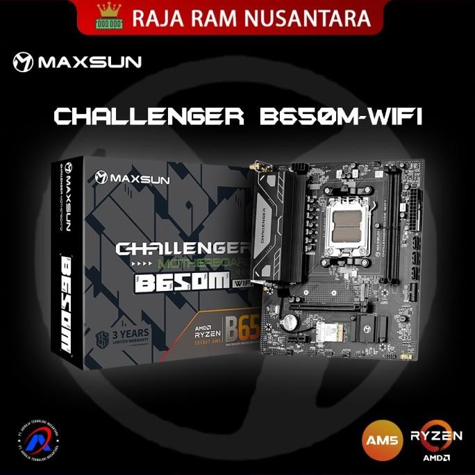 Jual HARGA DISC - MAXSUN Challenger B650M WIFI Motherboard AMD B650 AM5 DDR5 M-ATX Motherboard ...