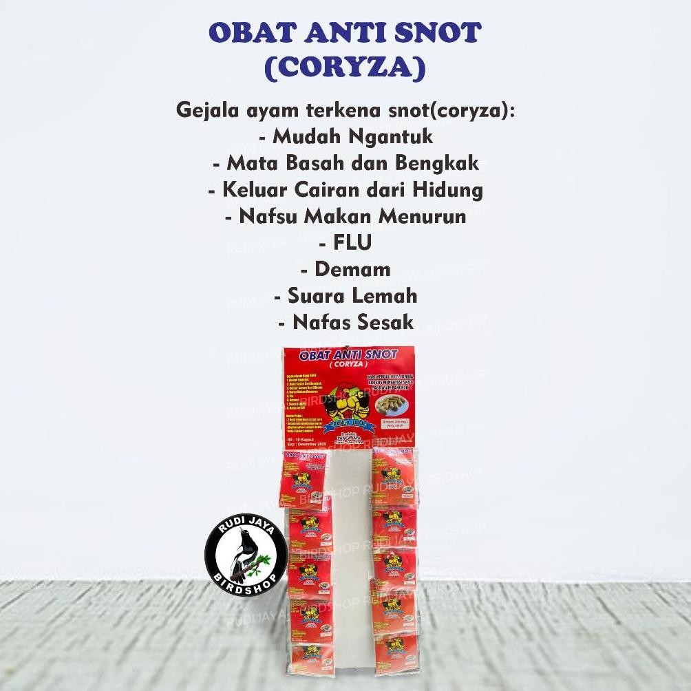 Jual Oy58 OBAT ANTI SNOT CORYZA PANCA JAYA 1 RENTENG MENGOBAT AYAM ...