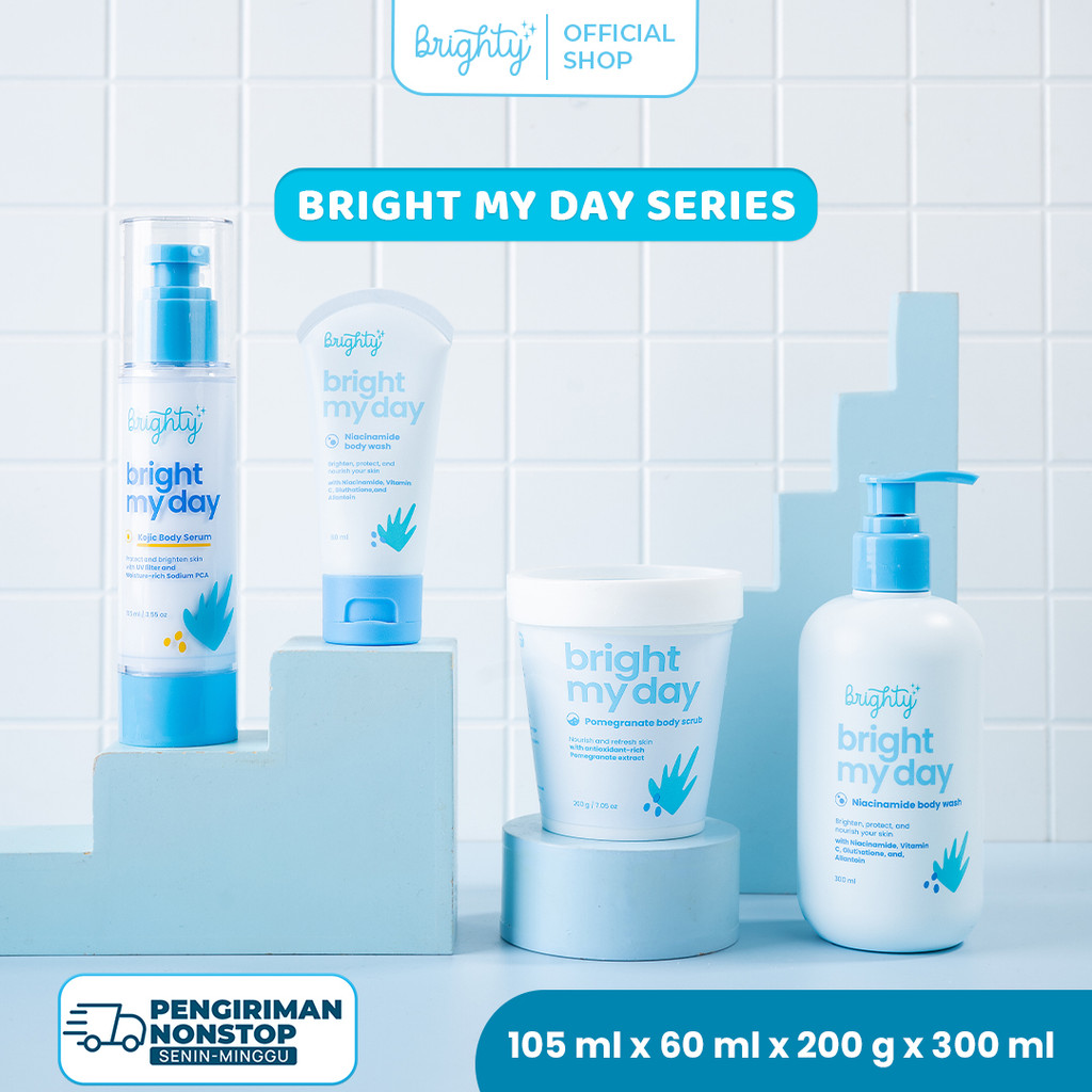 Jual BRIGHTY BRIGHT MY DAY (BMD) SERIES Paket Mencerahkan Sabun Mandi Body wash Body Serum Body ...