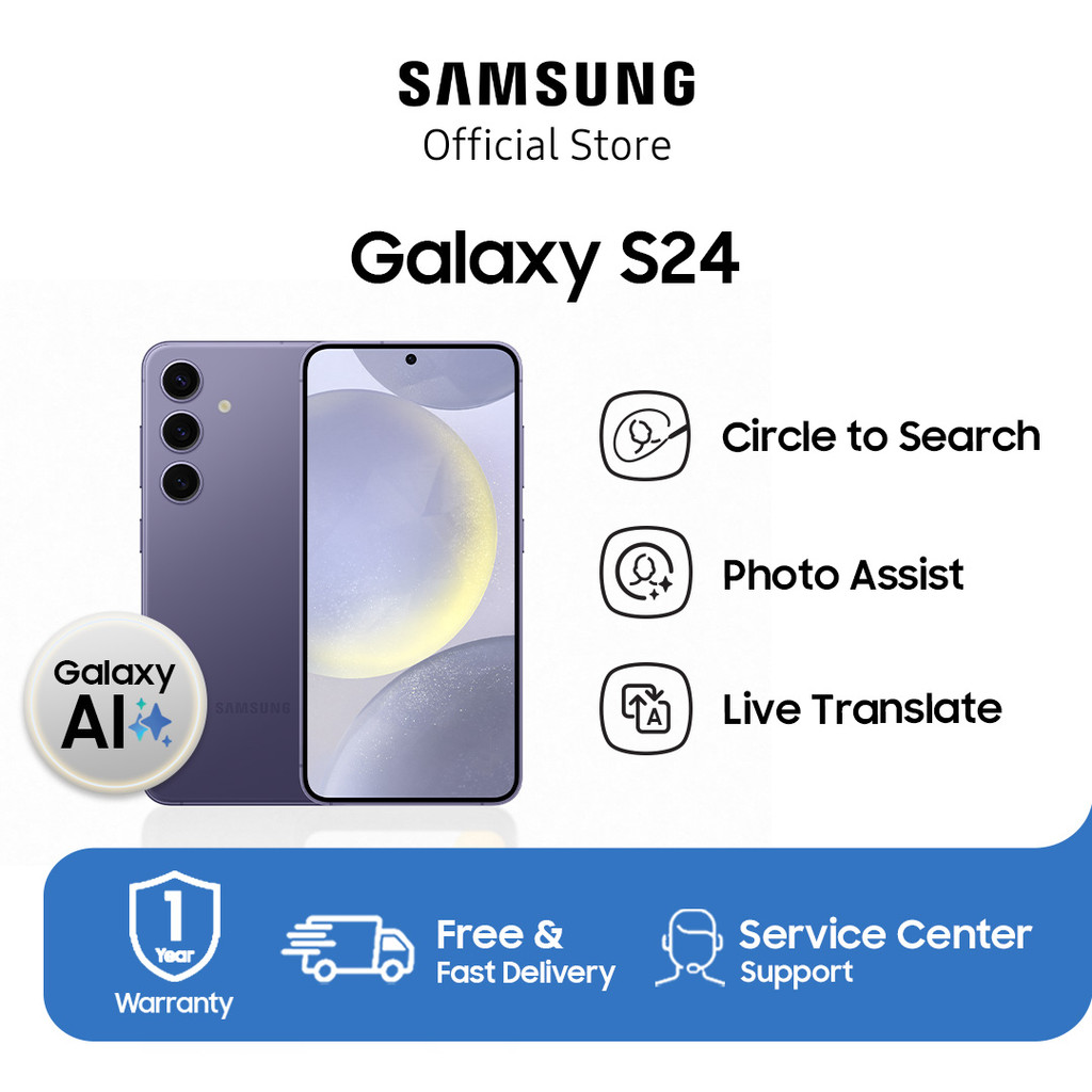 Jual Samsung Galaxy S24 8/512GB - Cobalt Violet, Smartphone AI ...