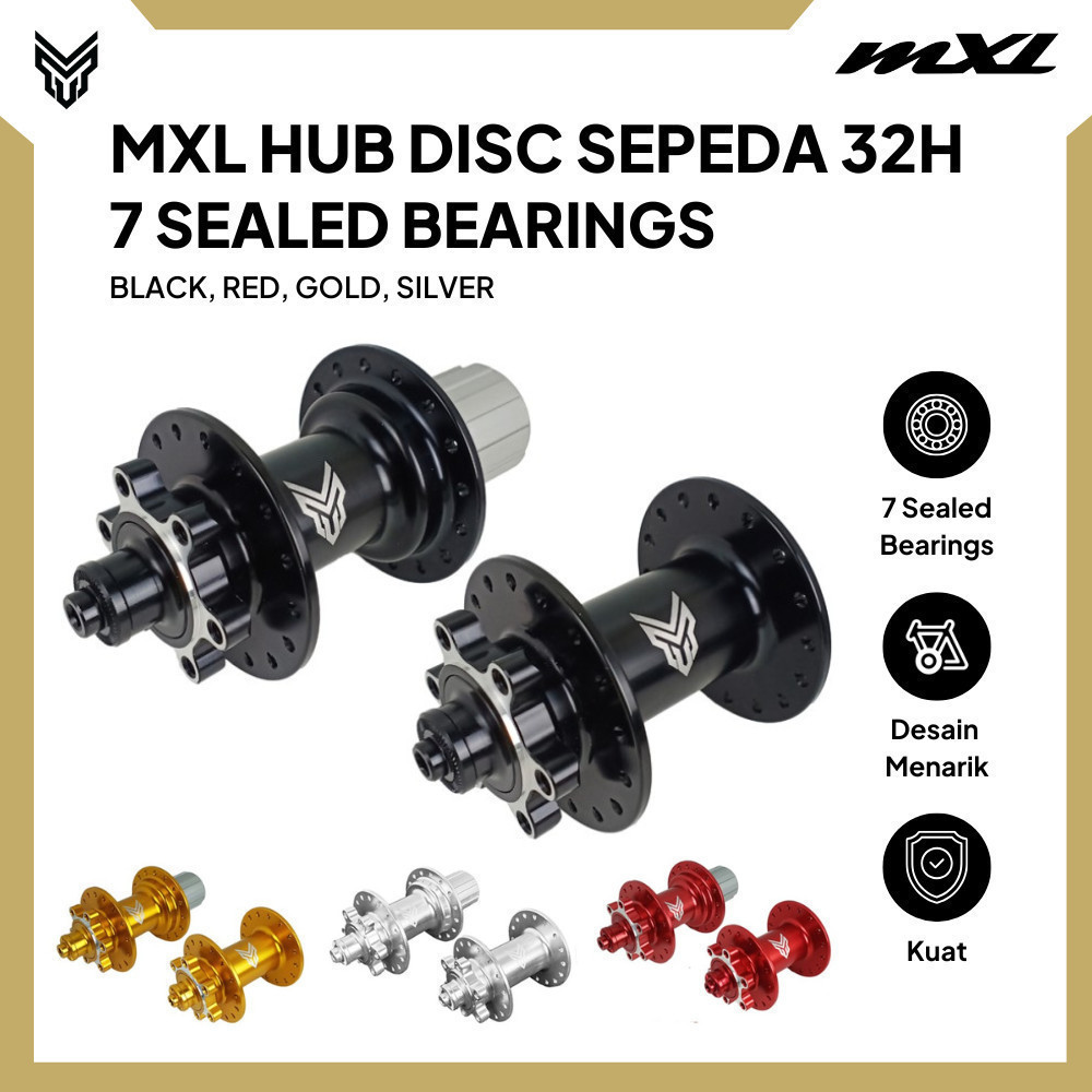 Jual MXL Hub Disc Sepeda 32H 7 Sealed Bearings - Freehub Speed Kokoh ...