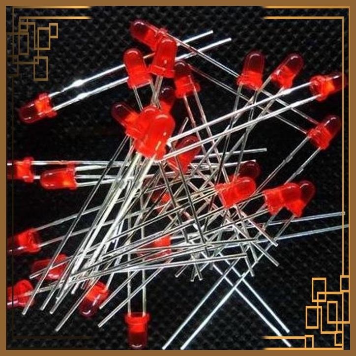 Jual [ETR] Red LED 3MM Red light-emitting diode / LED 3mm warna Merah ...