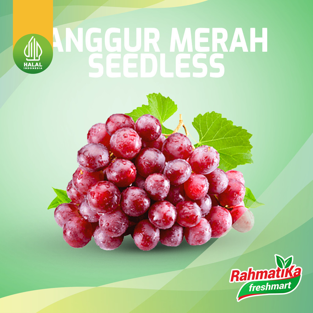 Jual Anggur Merah Segar Tanpa Biji / Anggur Merah Seedless Fresh 500 gr ...