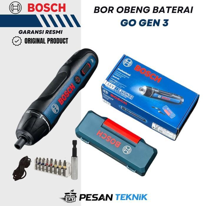 Jual Mesin Bor Obeng Baterai GO Gen 3 Cordless Screwdriver 3.6 Volt ...