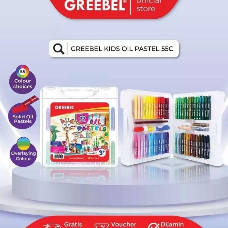Jual Greebel Crayon 55 Warna / Oil Pastel Greebel 55 Warna | Shopee ...