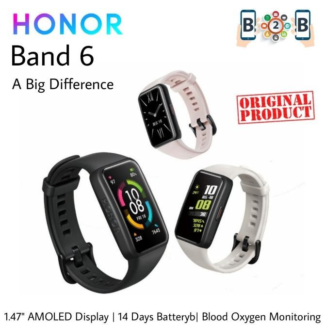Jual TERBARU - HONOR BAND 6 Smart band spo2 - AMOLED DISPLAY ...