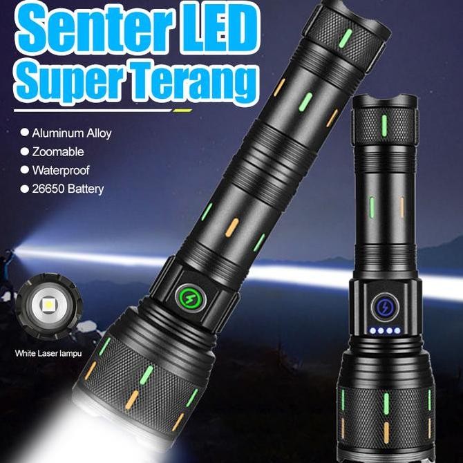 Jual Anbolt COD M19 Pro Max Senter LED Super Terang Tahan Lama 100000 lumens Zoom Anti Air ...