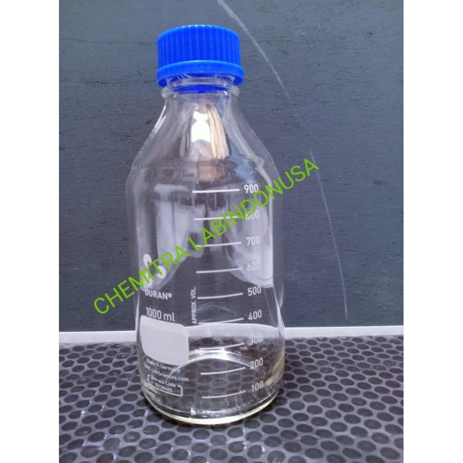 Jual DURAN LABORATORY BOTTLE 1000 ML CLEAR BOTOL SAMPLE LABORATORIUM ...