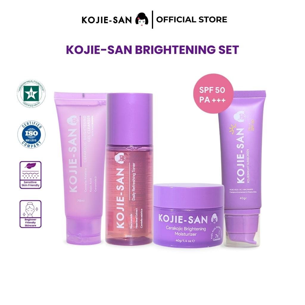 Jual KOJIE-SAN Skincare Set Brightening Gel Cleanser + Toner ...