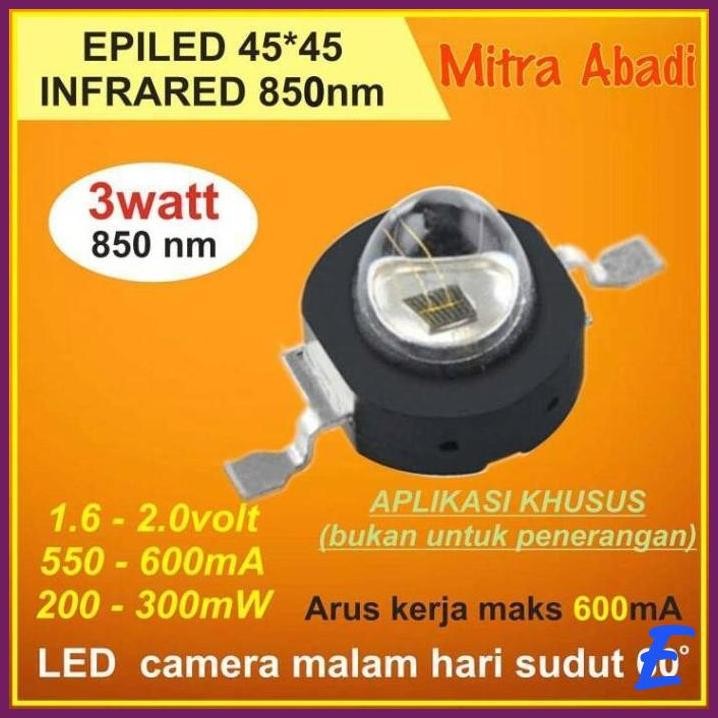 Jual | MTA | HPL 3 WATT INFRARED EPILED 850 NM 60 DERAJAT HIGH POWER ...