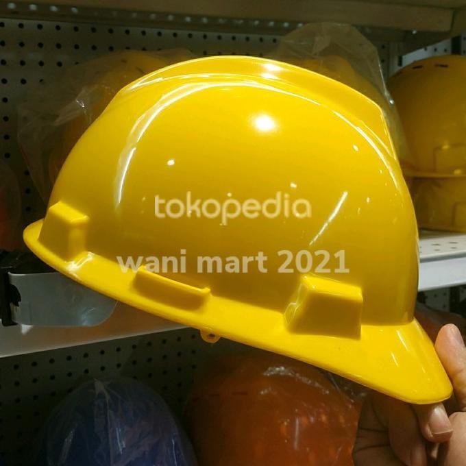 Jual Helm Proyek Kuning Warna Putih Krisbow , Safety Helm , Brim Helm ...