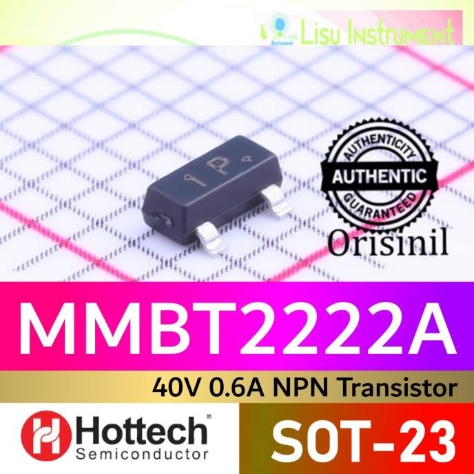 Jual Diskon (10) MMBT2222A 40V 0.6A NPN Transistor 1P MMBT2222 SOT-23 ...