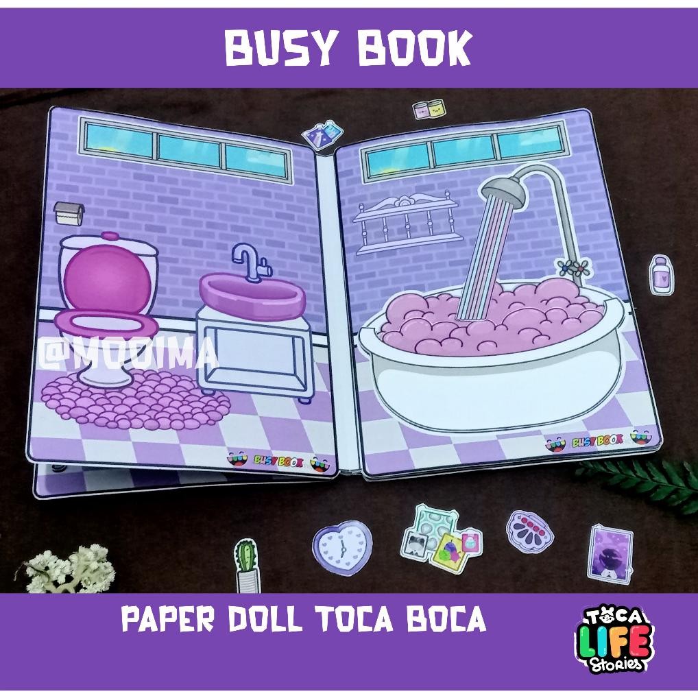 Jual Original Quiet Book Toca Boca Ungu Activity Book Tokaboka Mainan ...