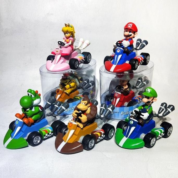 Jual Mainan Super Mario Kart Pull Luigi Bowser Koopa Donkey Kong ...
