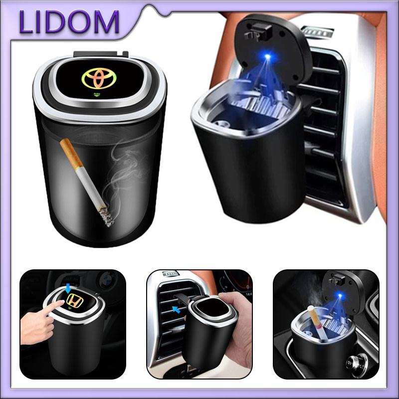 Jual Asbak Mobil Portable Lampu LED Laser Toyota Logo Car Ashtray Cup ...