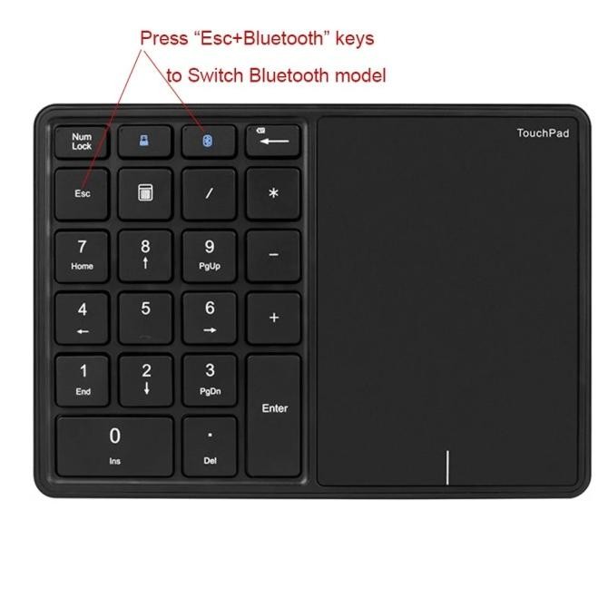 Jual Wireless Bluetooth 2.4G Numeric Keypad Keyboard 22-Key Number With ...