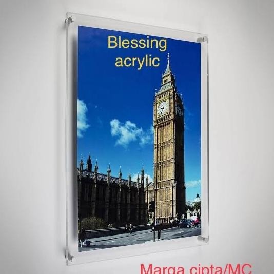 Jual Acrylic wall display/ Akrilik frame poster uk 80 x 120 cm 6 baut ...