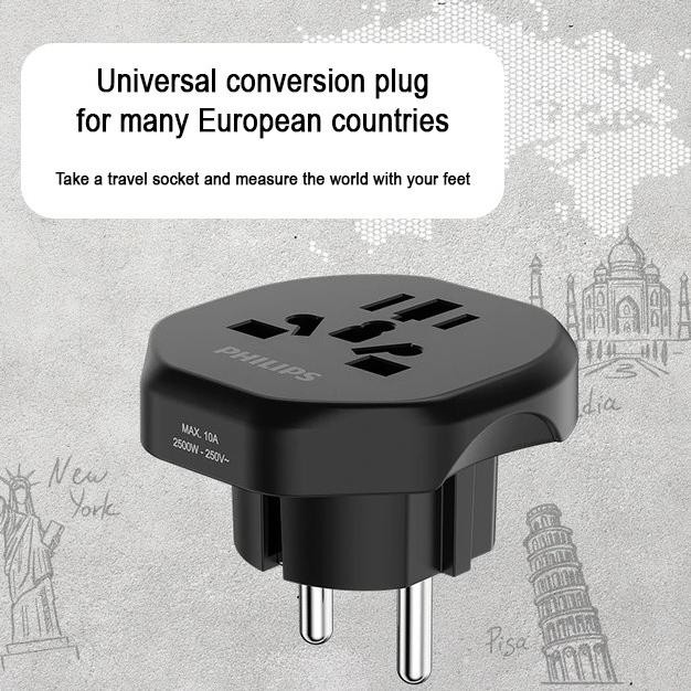 Jual PHILIPS STEKER TRAVEL ADAPTOR UNIVERSAL OVER STEKER COLOKAN KAKI 2 ...