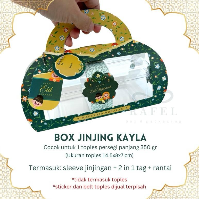 Jual 10 Set Box Jinjing Kayla Toples Persegi Panjang 350 gr Box Idul ...