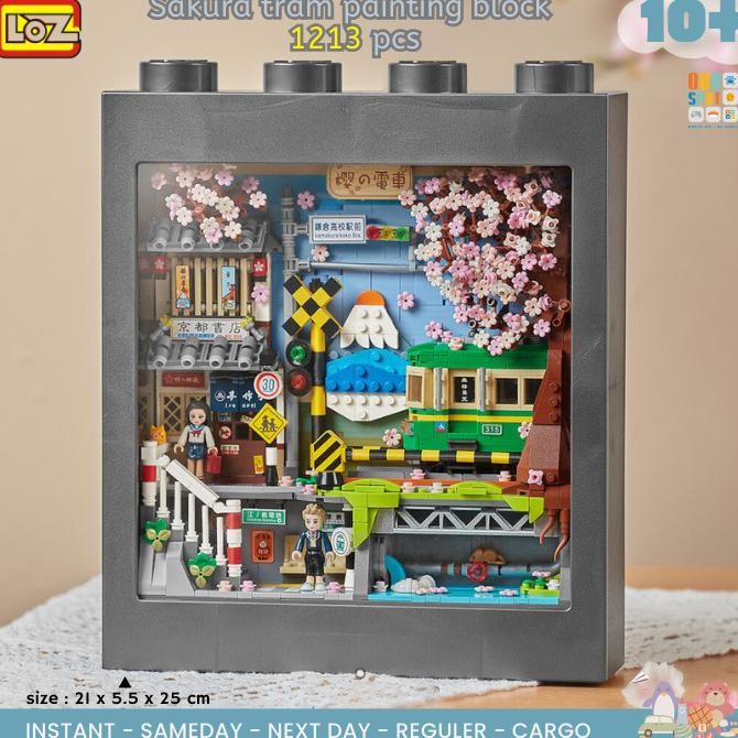 Jual LOZ BLOCK 3D PAINTING 1907 SAKURA TRAM 1213 PCS LOZ PAINTING IDEAS ...