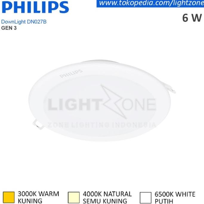 Jual HARGA DISC - Lampu Downlight LED Philips DN027B Gen 3 6W 6 Watt ...