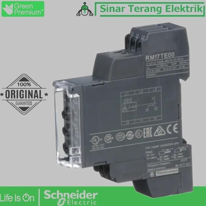 Jual Schneider Relay Under Over Phase Failure Sequence 1C/O 5A Rm17Te00 ...