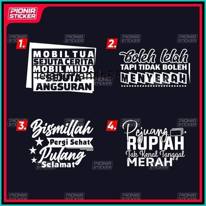 Jual STIKER KACA KATA KATA PINTU MOBIL BODY TRUK PICKUP L300 CARRY CUTTING STIKER KATA MOTIVASI ...