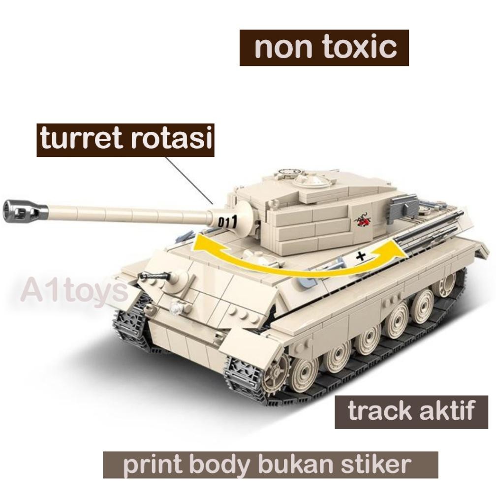 Jual Bricks King tiger Tank Brick blocks tank mainan | Shopee Indonesia