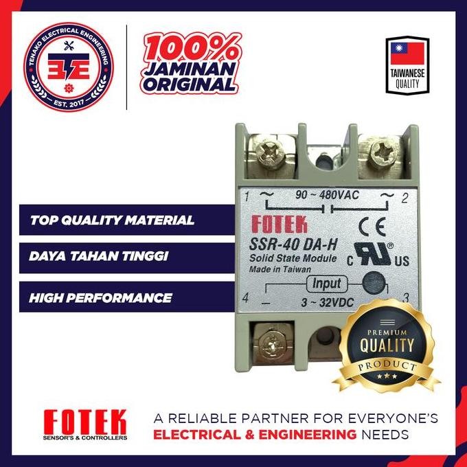 Jual Fotek Ssr-40Da-H / Ssr 40Dah Solid State Relay Fotek 40 Amper ...
