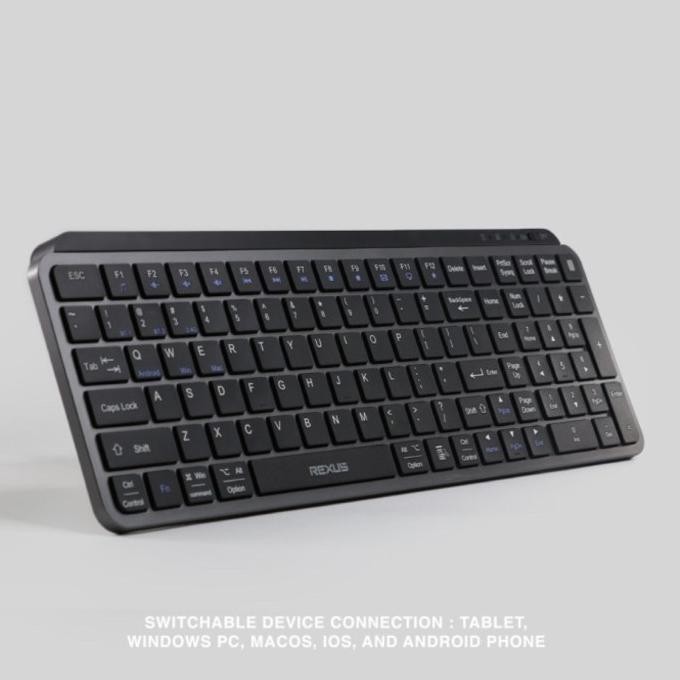 Jual Murah Rexus KL100 Wireless Keyboard Dual Connection Bluetooth dan ...