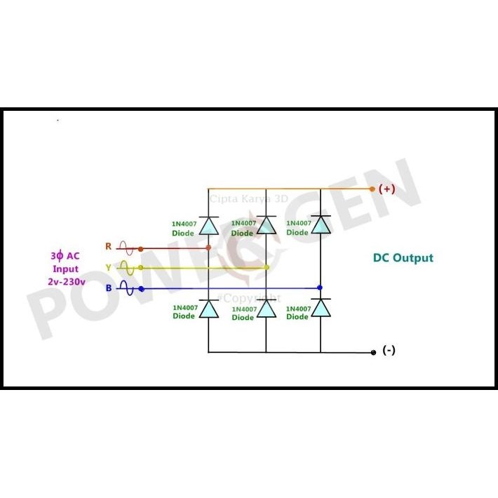 Jual Inverter 3 Phase Ac To Dc Converter Full Wave Bridge Rectifier ...