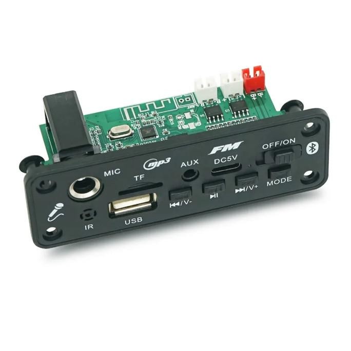 Jual 2X5W Modul Mp3 Player Stereo Amplifier Dc 3.7V - 5V Bluetooth Mic ...