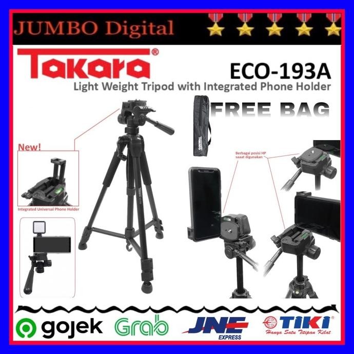 Jual TRIPOD TAKARA ECO 193A HP KAMERA DSLR MIRRORLESS HANDYCAM VIDEO ...