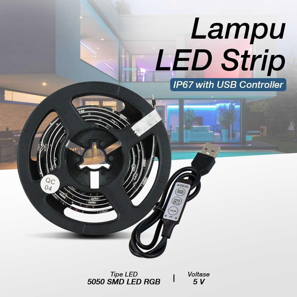 Jual Lampu Led Strip Meja Komputer Gaming 5050 Rgb Usb Controller ...