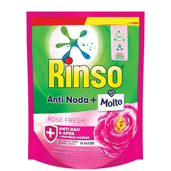 Jual RINSO MOLTO LIQUID ROSE FRESH POUCH 1.5 KG | Shopee Indonesia