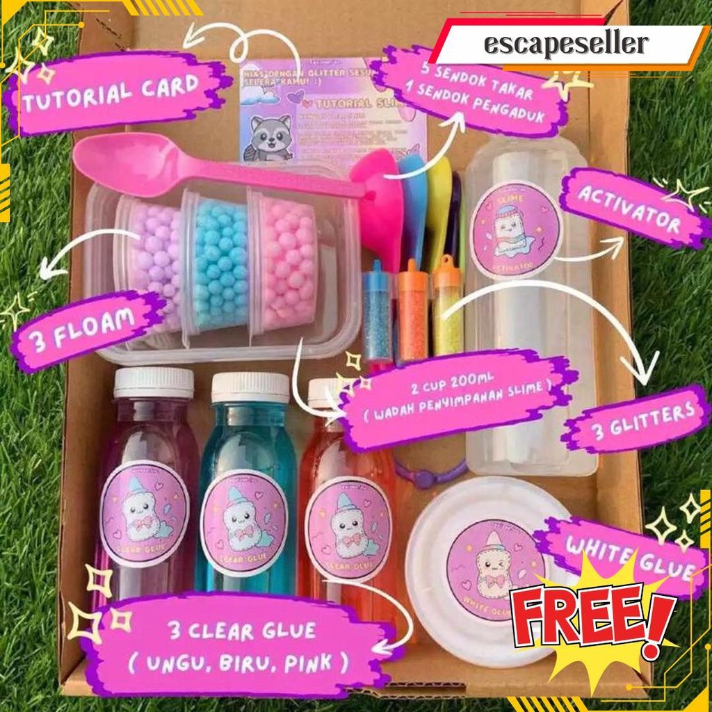 Jual Little Kaika | Ma83 Mainan Slime Kit 3In1 Anti Gagal Original ...