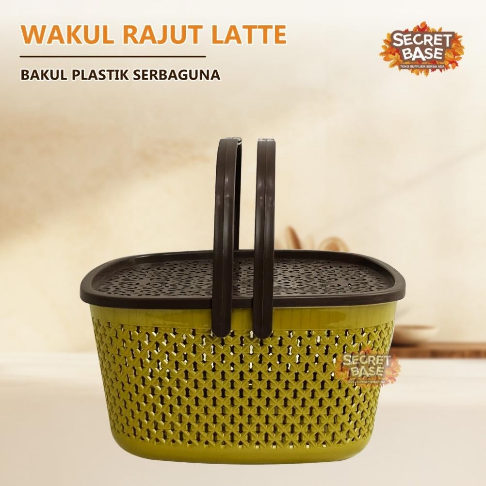 Jual Wakul Rajut Latte - Keranjang Hajatan Unik / Besek Berkat Jaman Now / Bakul Nasi Plastik ...