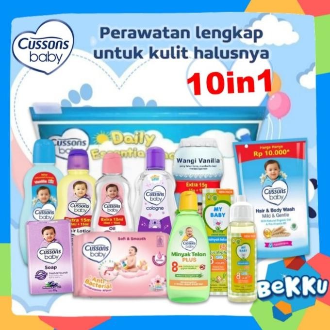 Jual Cussons Baby Pack Set 10 in 1 / Baby Gift Set / Paket Hadiah ...