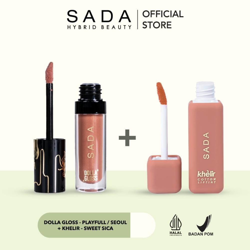 Jual Fgs-3 [Bundle Special] Sada Khelir Cotton Liptint + Dolla Gloss ...