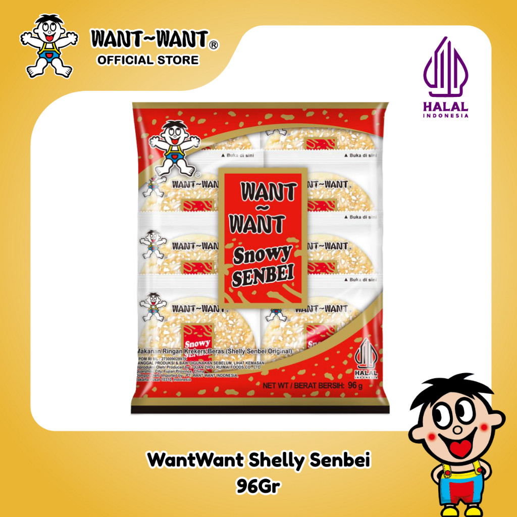 Jual WANT WANT Shelly Snowy Senbei Sweet Rice Cracker Cemilan Rice ...