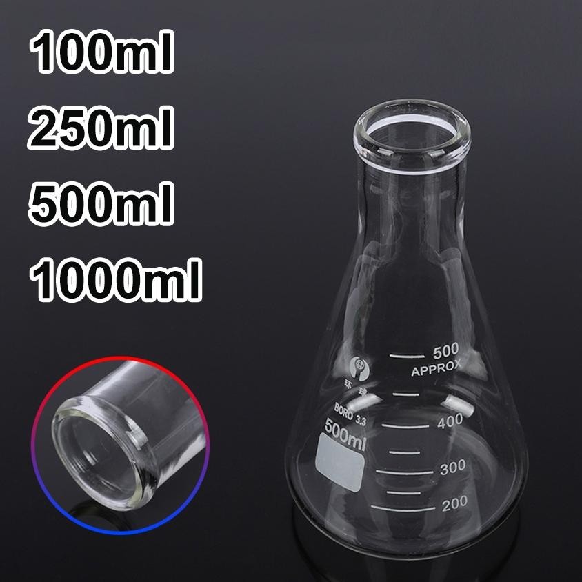 Jual Premium Labu Erlenmeyer Flask Pyrex 100/250/500/1000ML Duran ...