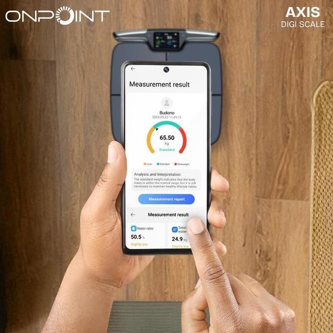 Jual Murah ONPOINT AXIS Digi Scale Timbangan Badan BMI Body Fat Muscle ...